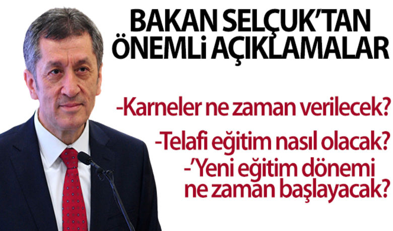 Bakan Selçuk'tan önemli açıklamalar! Telafi eğitim nasıl olacak ... Bakan Selçuk'tan önemli açıklamalar! Telafi eğitim nasıl olacak ...
