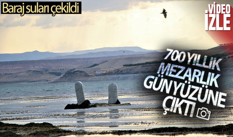 Baraj suları 150 metre çekildi, 700 yıllık mezarlık gün yüzüne çıktı ...